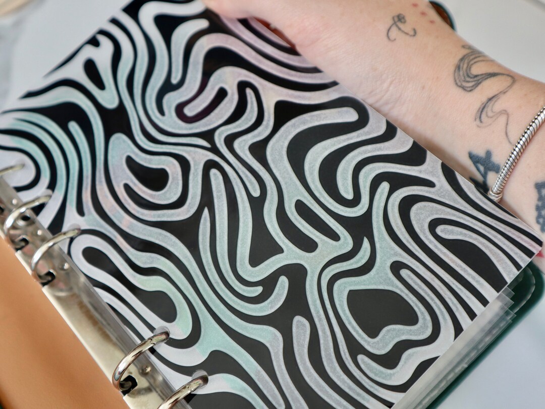 Laminated Vellum A6 Dashboard - Funky Lines | Cash Envelope Binder ...