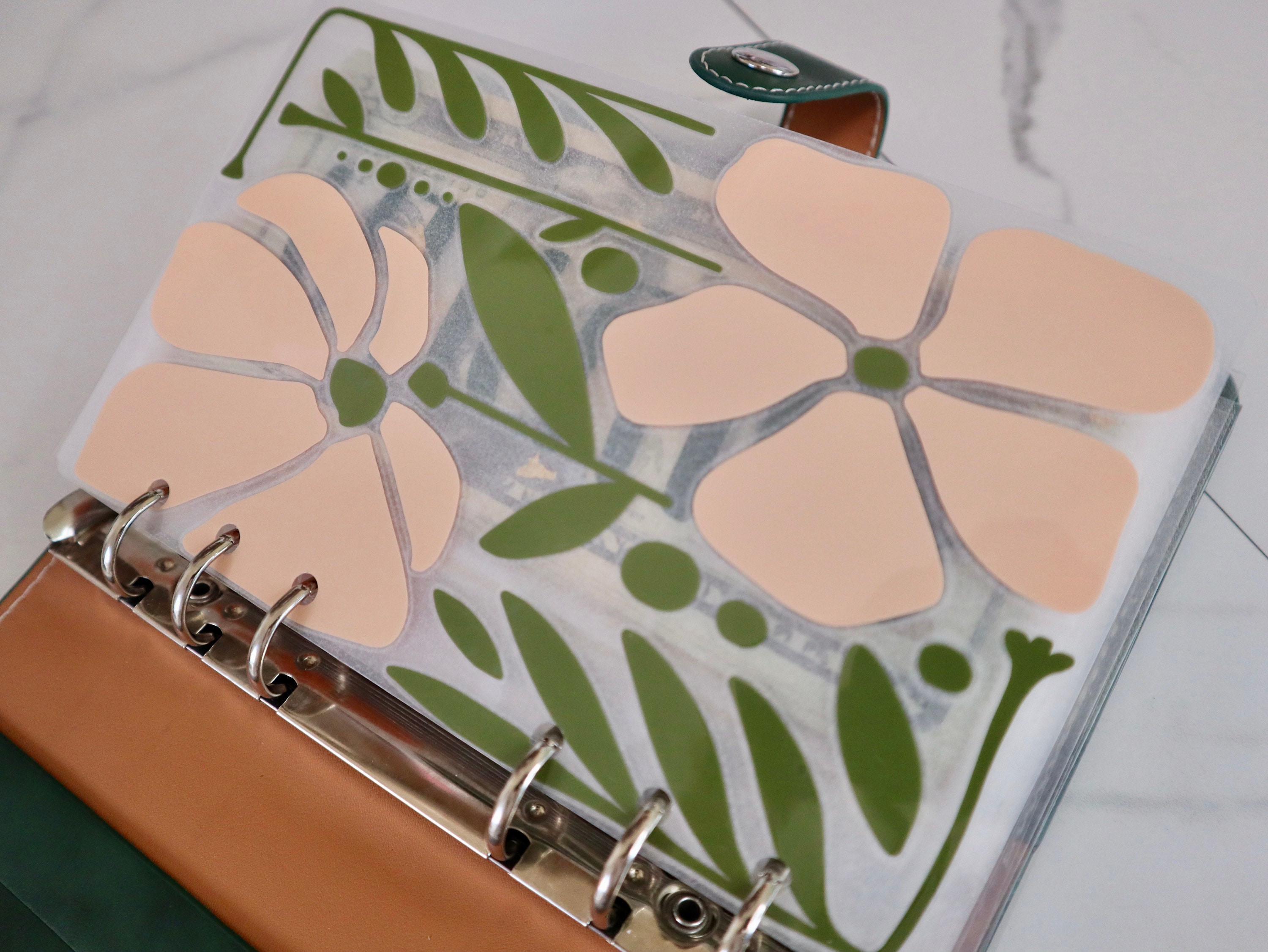 A6 Laminated Vellum Dashboard - Flowers | Frosted Dashboard A6 | Spring ...