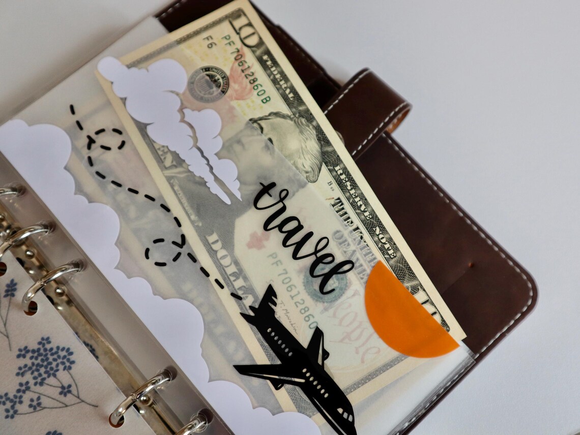 Laminated Cash Envelope A6 - Travel | Travel-themed Cash Envelope ...