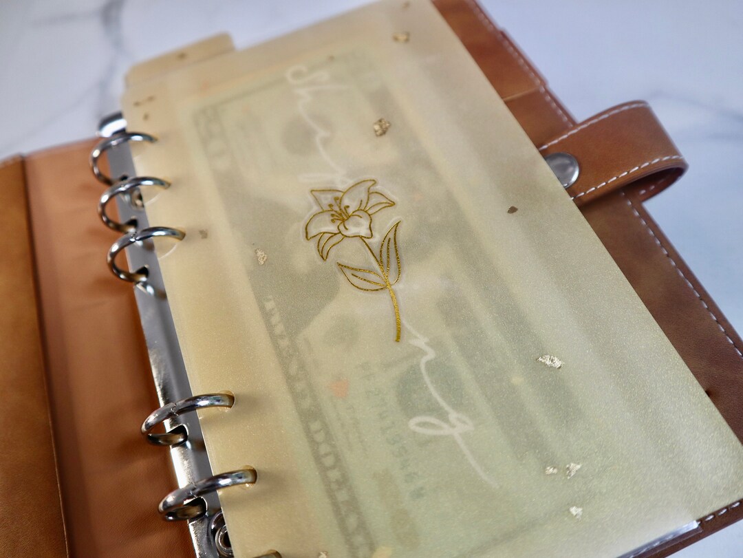 Laminated Vellum A6 Dashboard & Bookmarks | Cash Envelope Dashboard W ...