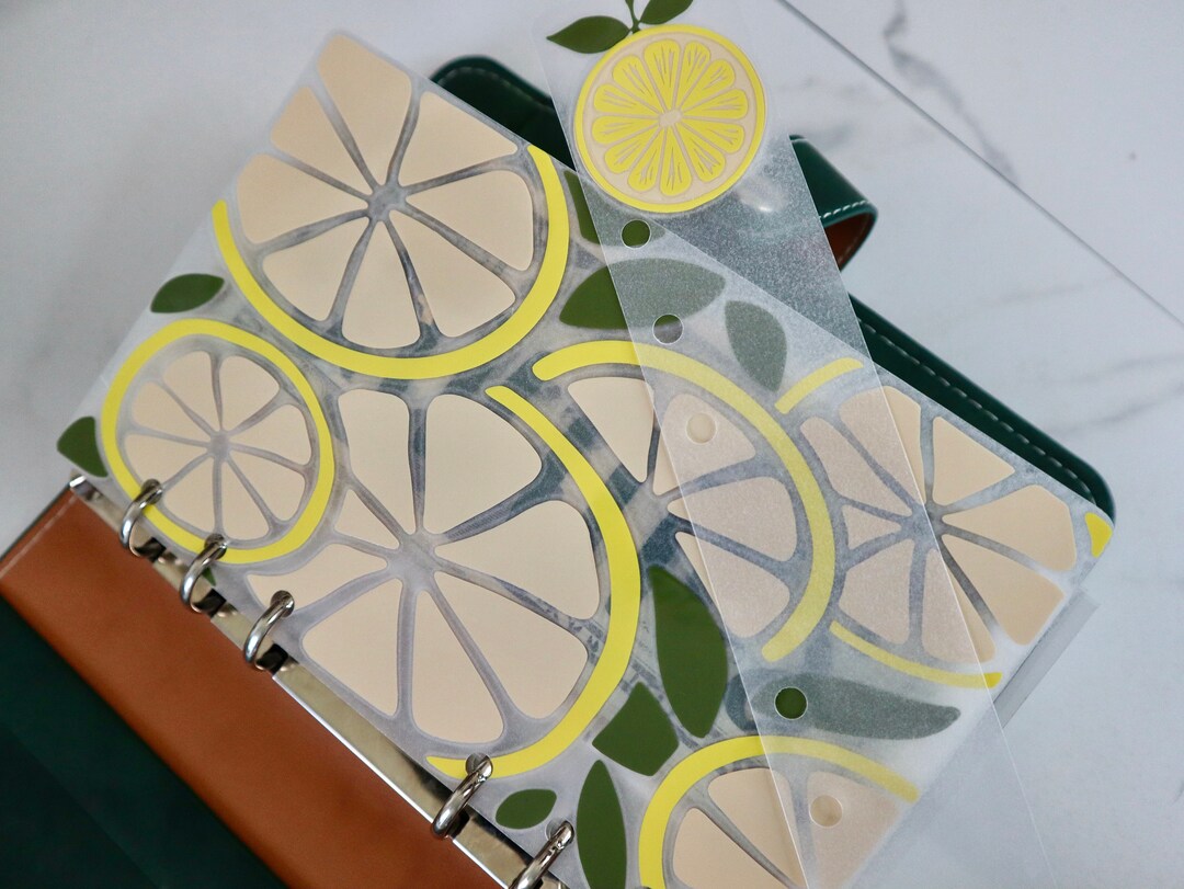 Laminated Sheer A6 Dashboard & Bookmarks - Lemons | Cash Envelope ...