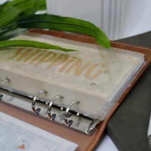 Laminated Sheer A6 Dashboard & Bookmarks Cash Envelope Dashboard W Gold ...