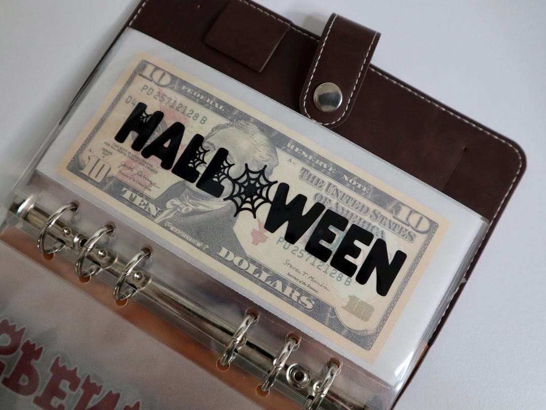 Laminated Cash Envelopes A6 - Spooky Fonts | Vellum Frosted Cash ...