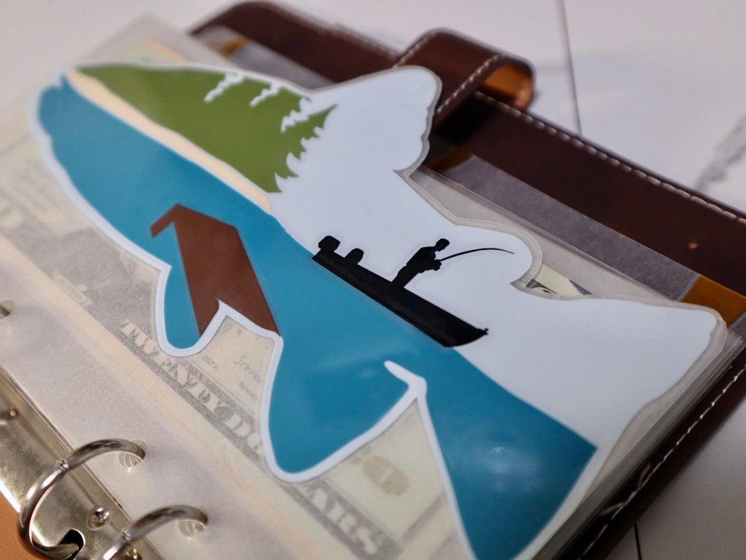 Laminated A6 Dashboard - Lake Fish(ing) Live-edge | Cash Envelope ...