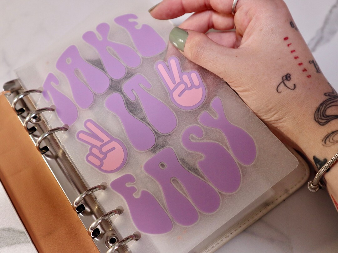 A6 Laminated Vellum Dashboard - Take It Easy | Frosted Dashboard A6 ...