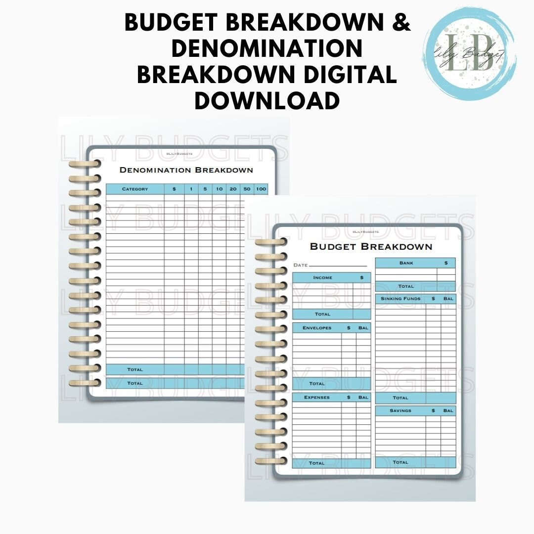 Budget Breakdown Digital Download - Etsy