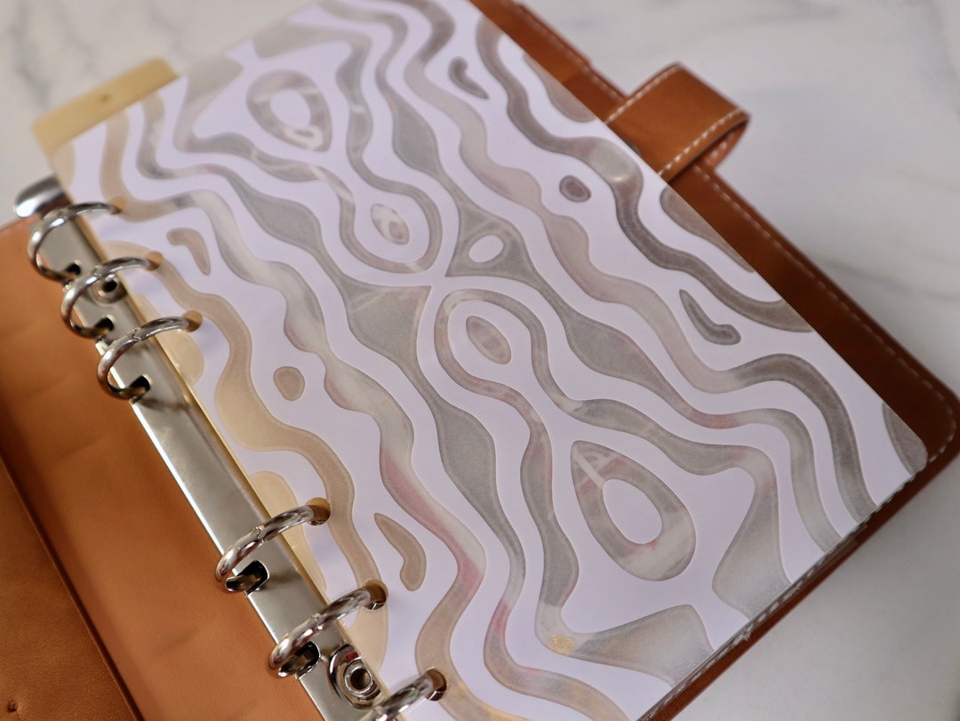 Laminated Vellum A6 Dashboard - Trippy | Cash Envelope Binder Dashboard ...