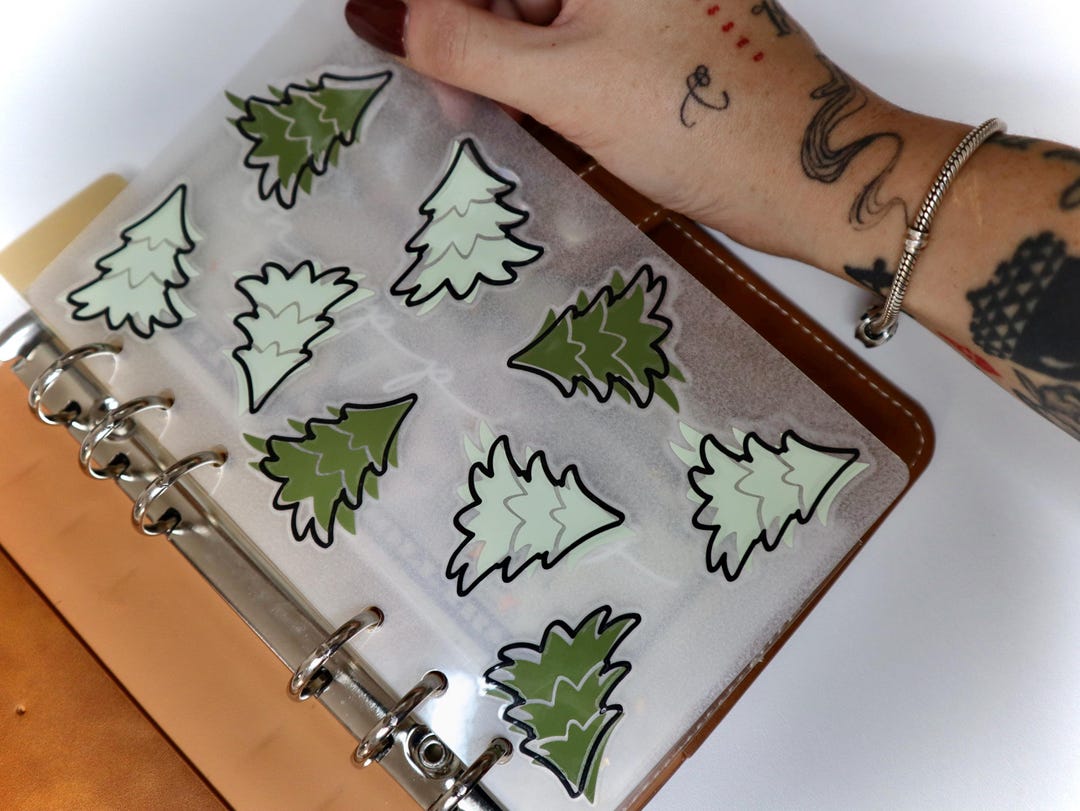 Laminated Vellum A6 Dashboard Christmas Trees Seasonal Christmas Cash ...