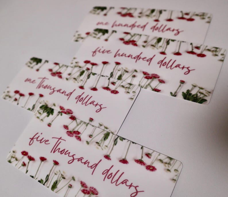 Printable Placeholder Prop Money | Floral Placeholder Fake Money ...
