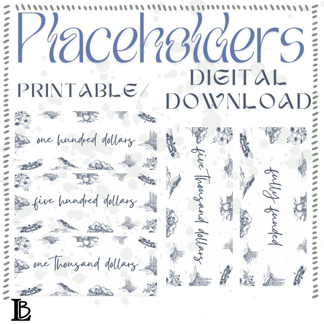 Printable Placeholder Prop Money | Nature Placeholder Fake Money ...