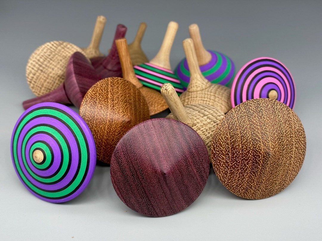 Handmade Wooden Spinning Tops - Etsy