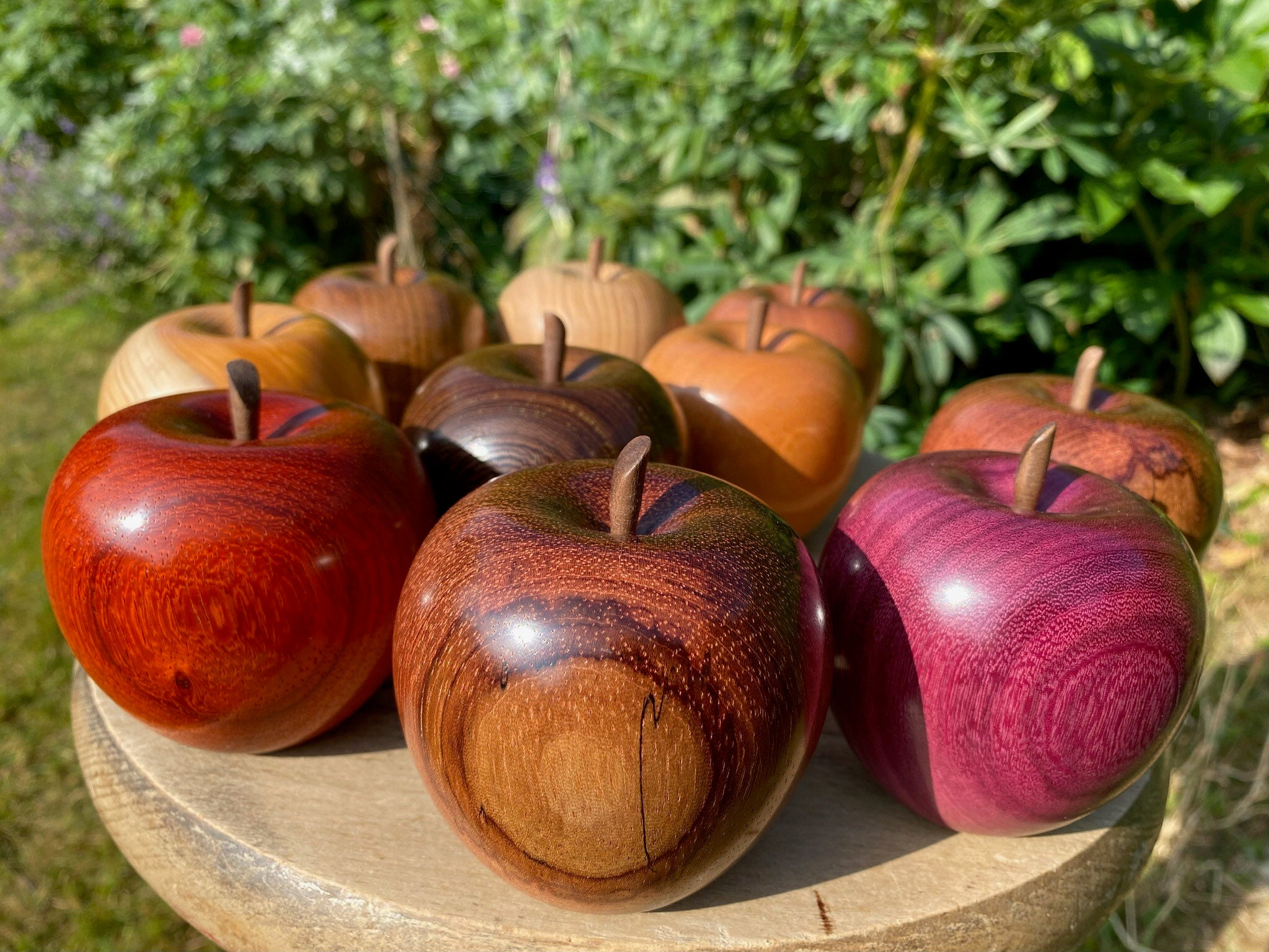 Handmade Wooden Apples - Etsy UK