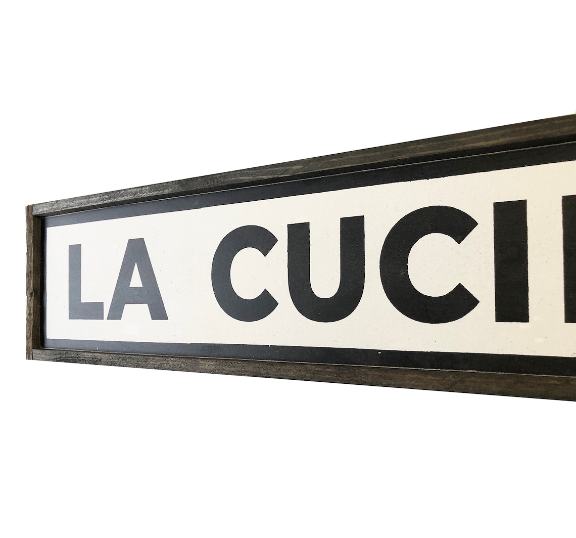 La Cucina Italian Kitchen Sign Italian Chef Wall Decor - Etsy