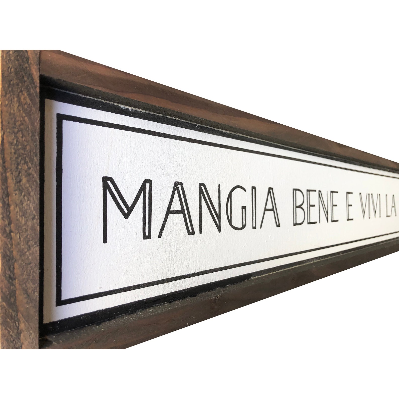 Italian Sign Mangia Bene E Viva La Vita Translation: Eat | Etsy