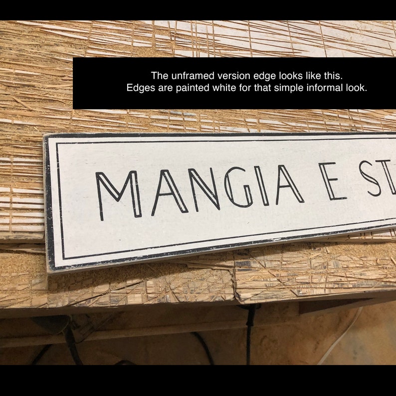 LARGE - MANGIA Mangia Sign 8x42 - Italian Chef, Italian Kitchen Wood ...