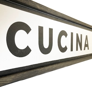 Cucina Italian Kitchen Sign, Italian Chef Wall Decor, Italian Sign ...