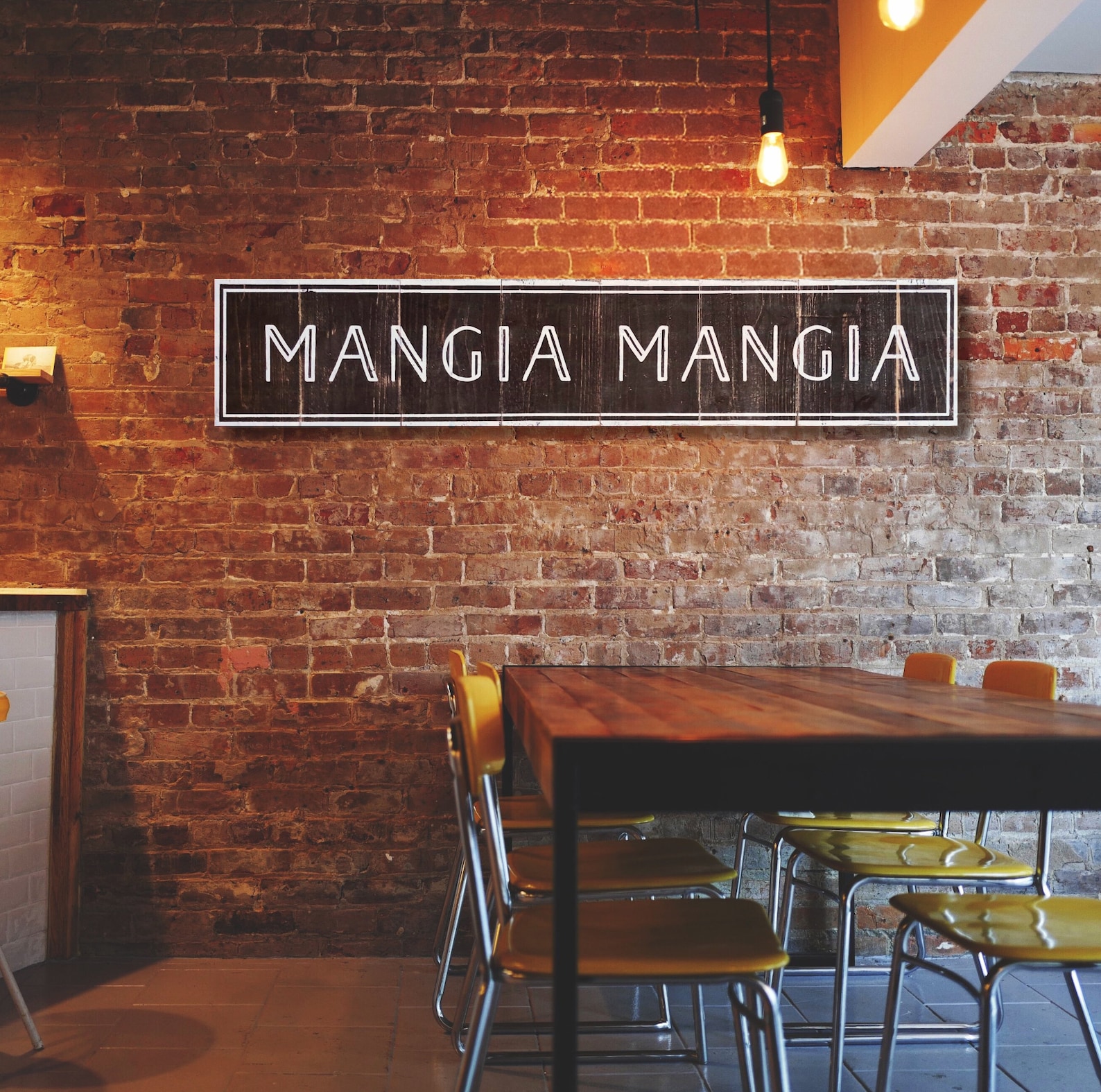 Large 63 X 12 or 8 X 42- Mangia Mangia Sign on Black Cedar Planks ...