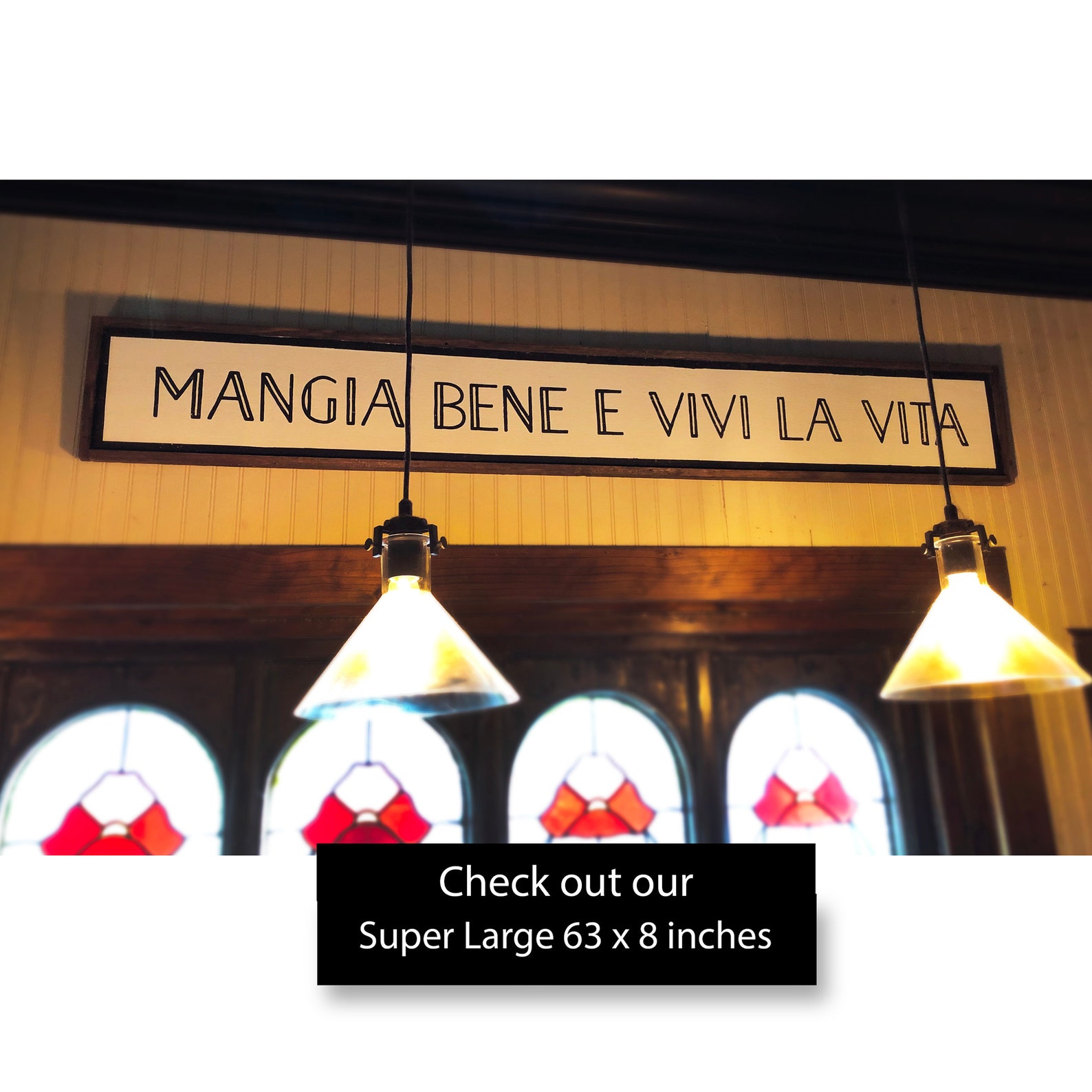 Italian Sign Mangia Bene E Viva La Vita Translation: Eat - Etsy