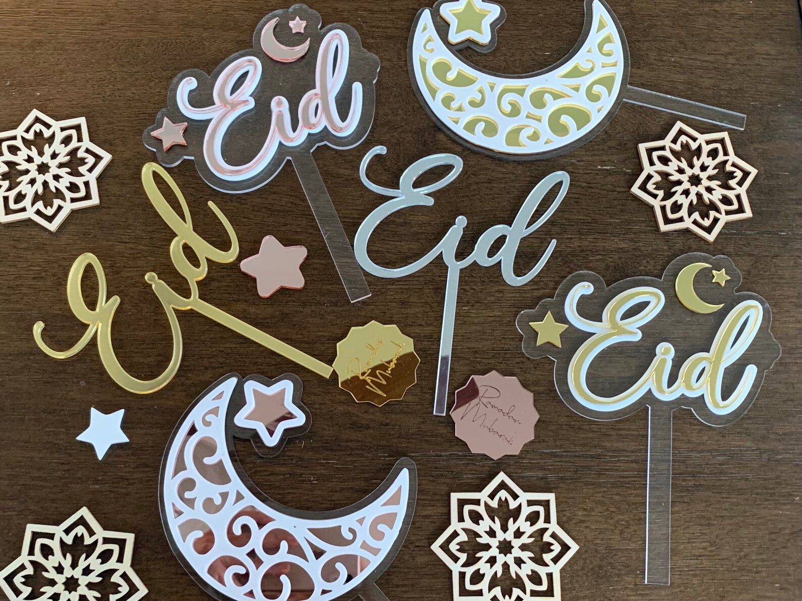 Acrylic Eid Cake Topper - Etsy