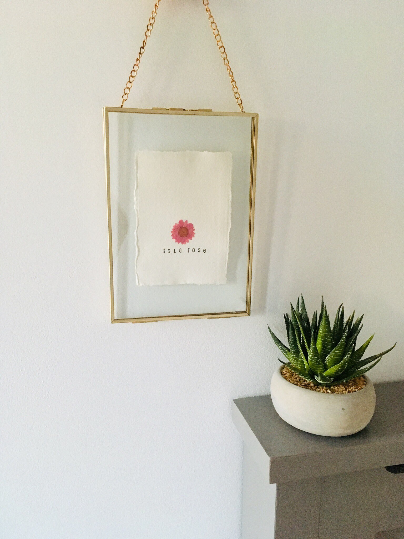 Pressed Flower Art on Handmade Paper Name Personalised | Etsy