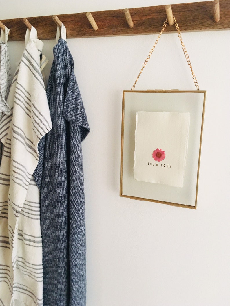 Pressed Flower Art on Handmade Paper Name Personalised | Etsy