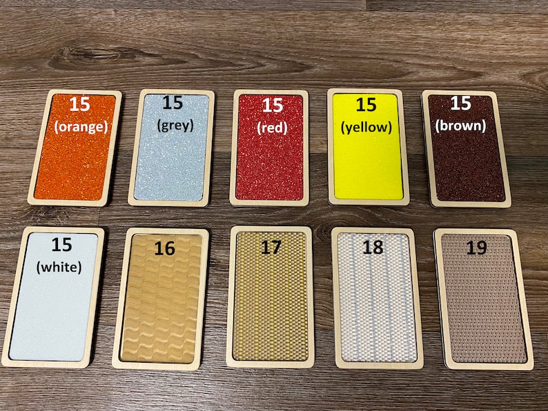 Sensory Toy Tactile Cards: Customize Texture Selection for Sensory ...