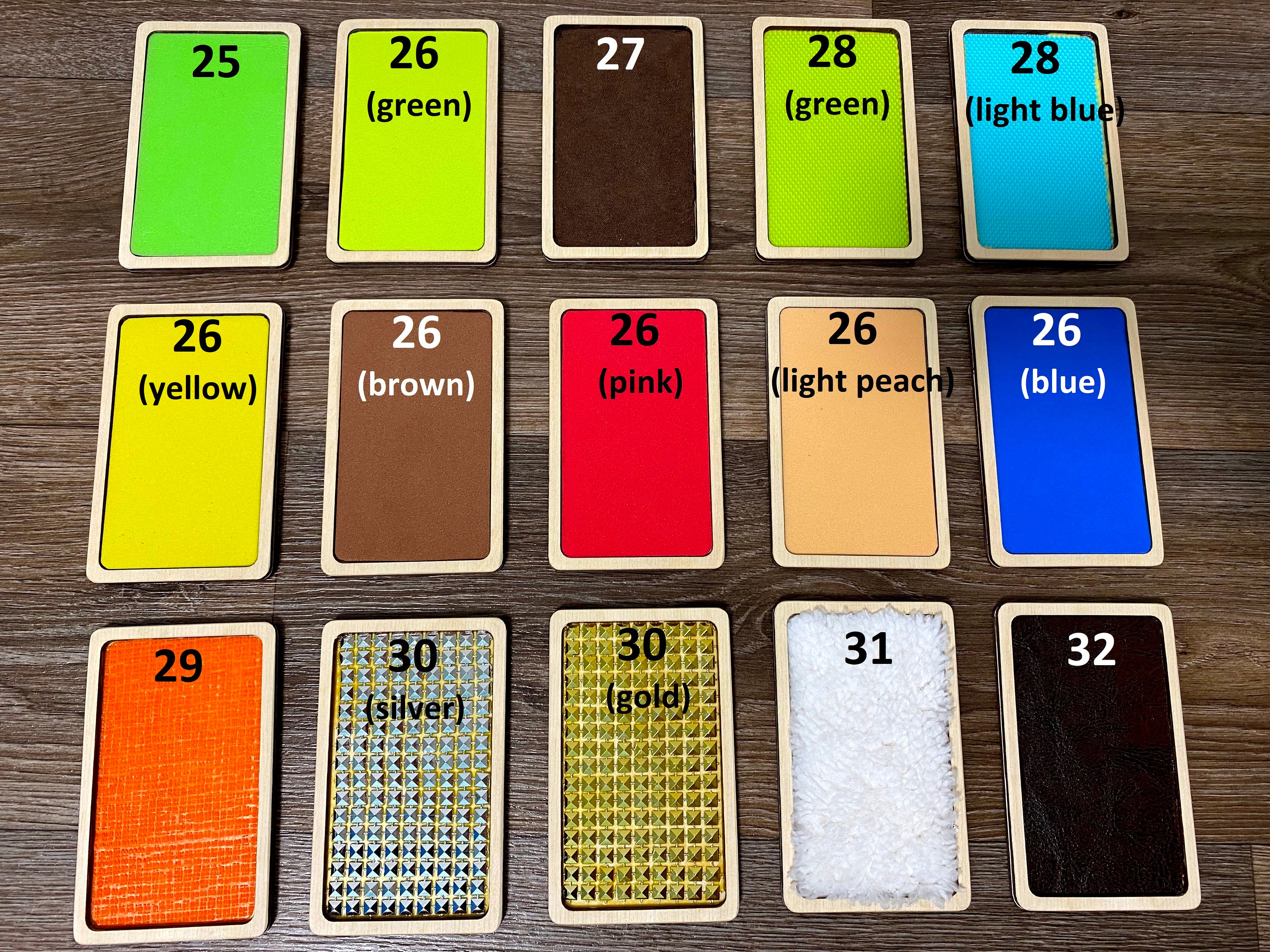 Sensory Toy Tactile Cards: Customize Texture Selection for Sensory ...