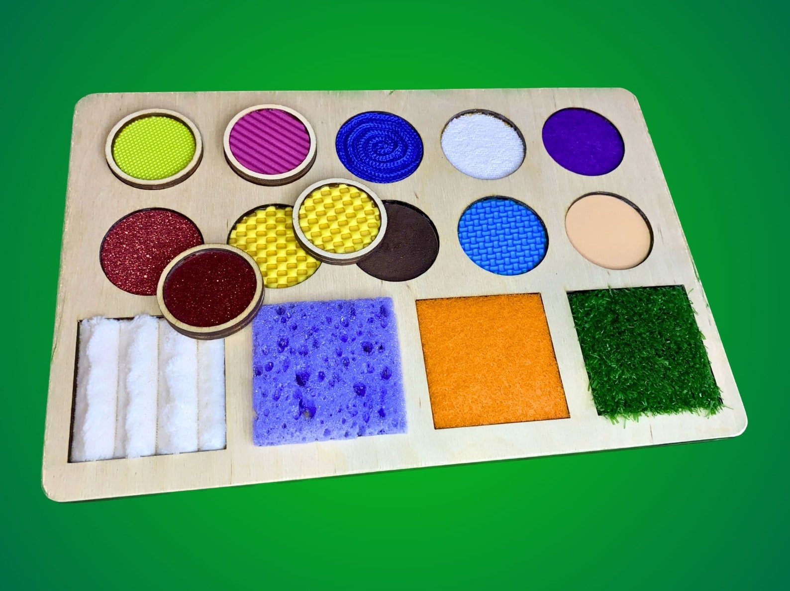 Sensory Toy Texture Board: Montessori Sorting Play With Varied Textures ...