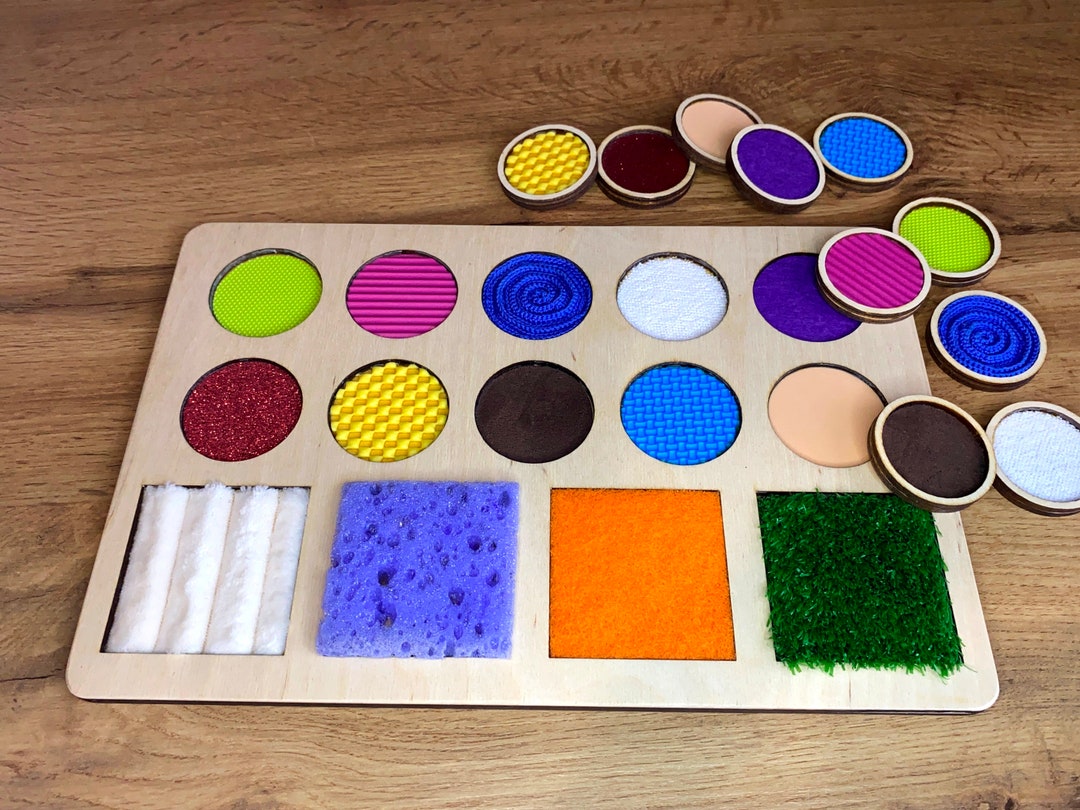 Montessori Texture Board: Sensory Toys for Toddlers - Tactile Board ...