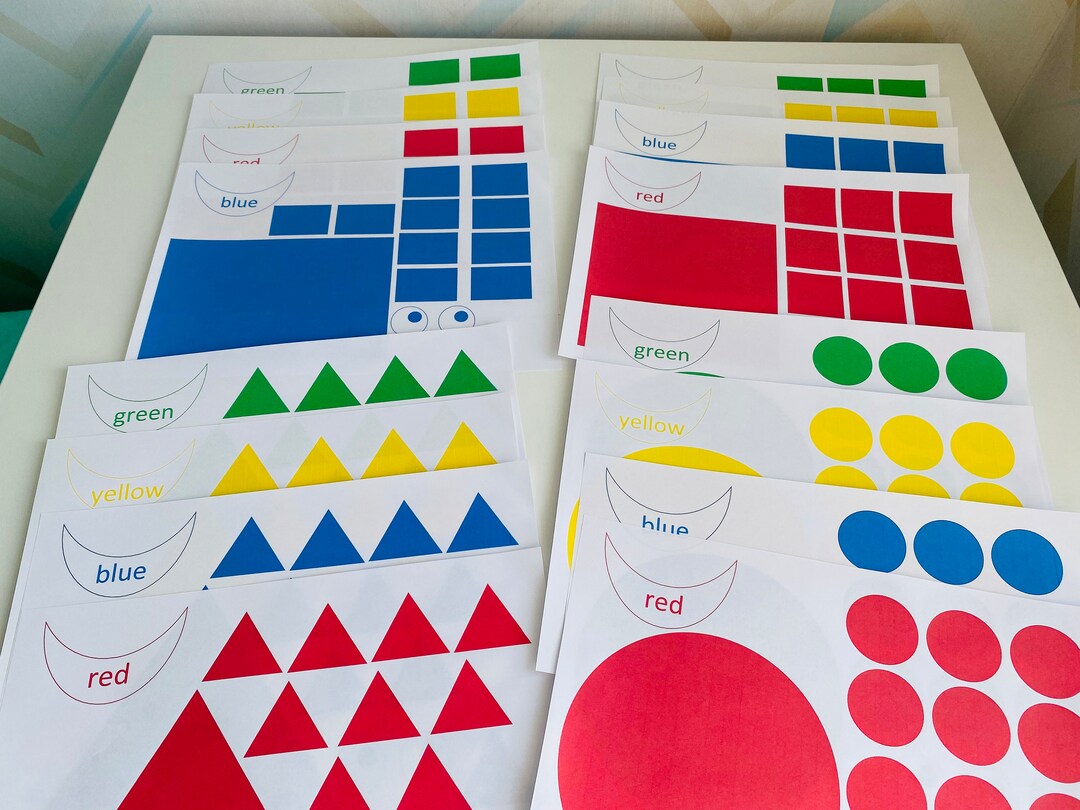 Shapes & Colors Match: Homeschool Learning Printable - PDF Color ...