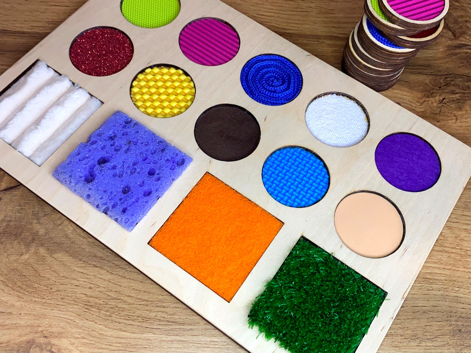Montessori Texture Board: Sensory Toys for Toddlers Tactile Board ...