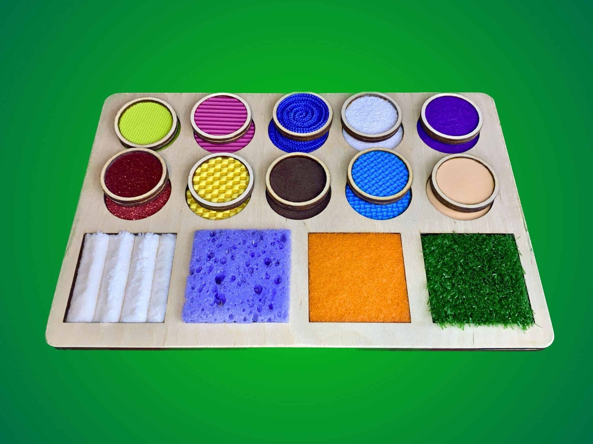Sensory Toy Texture Board: Montessori Sorting Play With Varied Textures ...