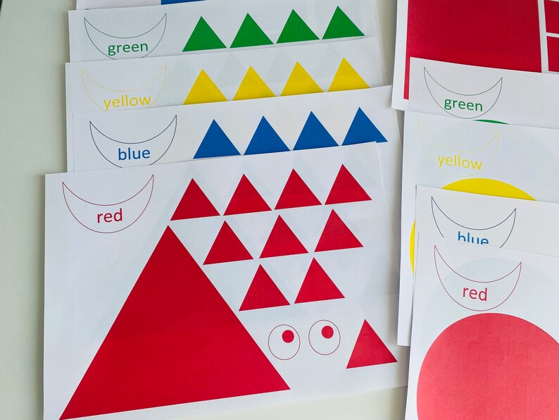 Shapes & Colors Match: Homeschool Learning Printable - PDF Color ...