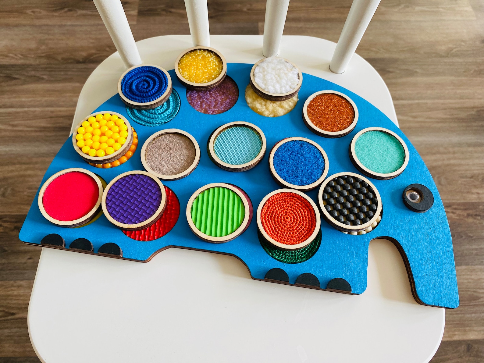 Sensory Board, Tactile Board Elephant, Toy Elephant, Montessori Toy ...