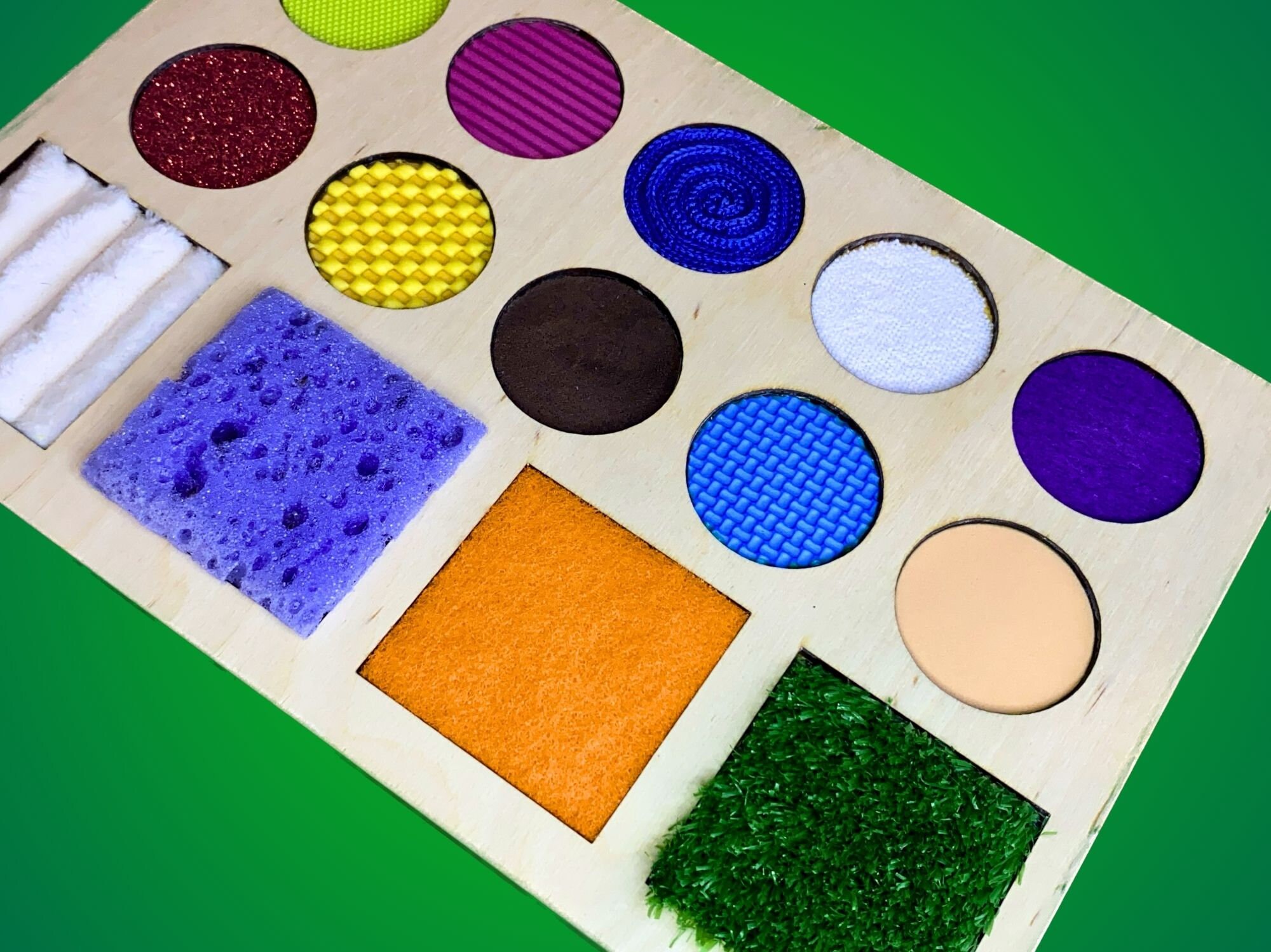 Sensory Toy Texture Board: Montessori Sorting Play With Varied Textures ...