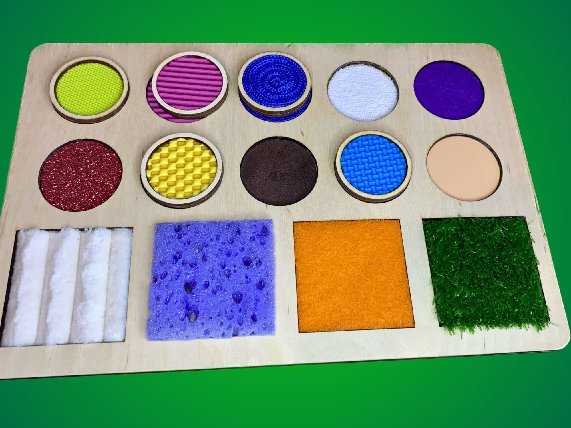 Sensory Toy Texture Board: Montessori Sorting Play With Varied Textures ...
