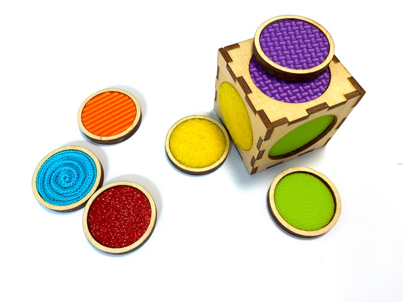 Sensory Toy Cube, Tactile Toy, Montessori Toy, Memory Game, Sorting Toy ...