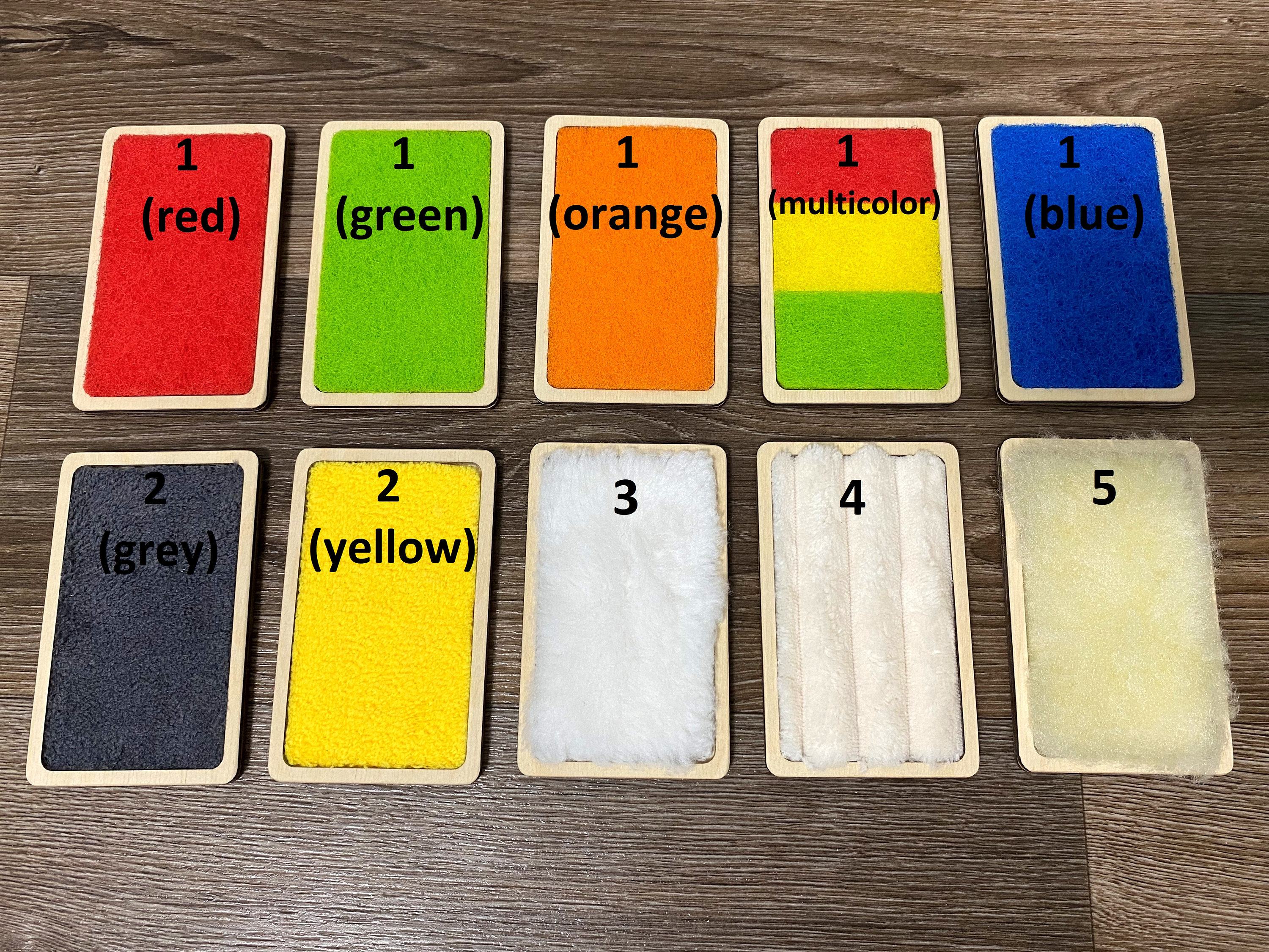 Sensory Toy Tactile Cards: Customize Texture Selection for Sensory ...