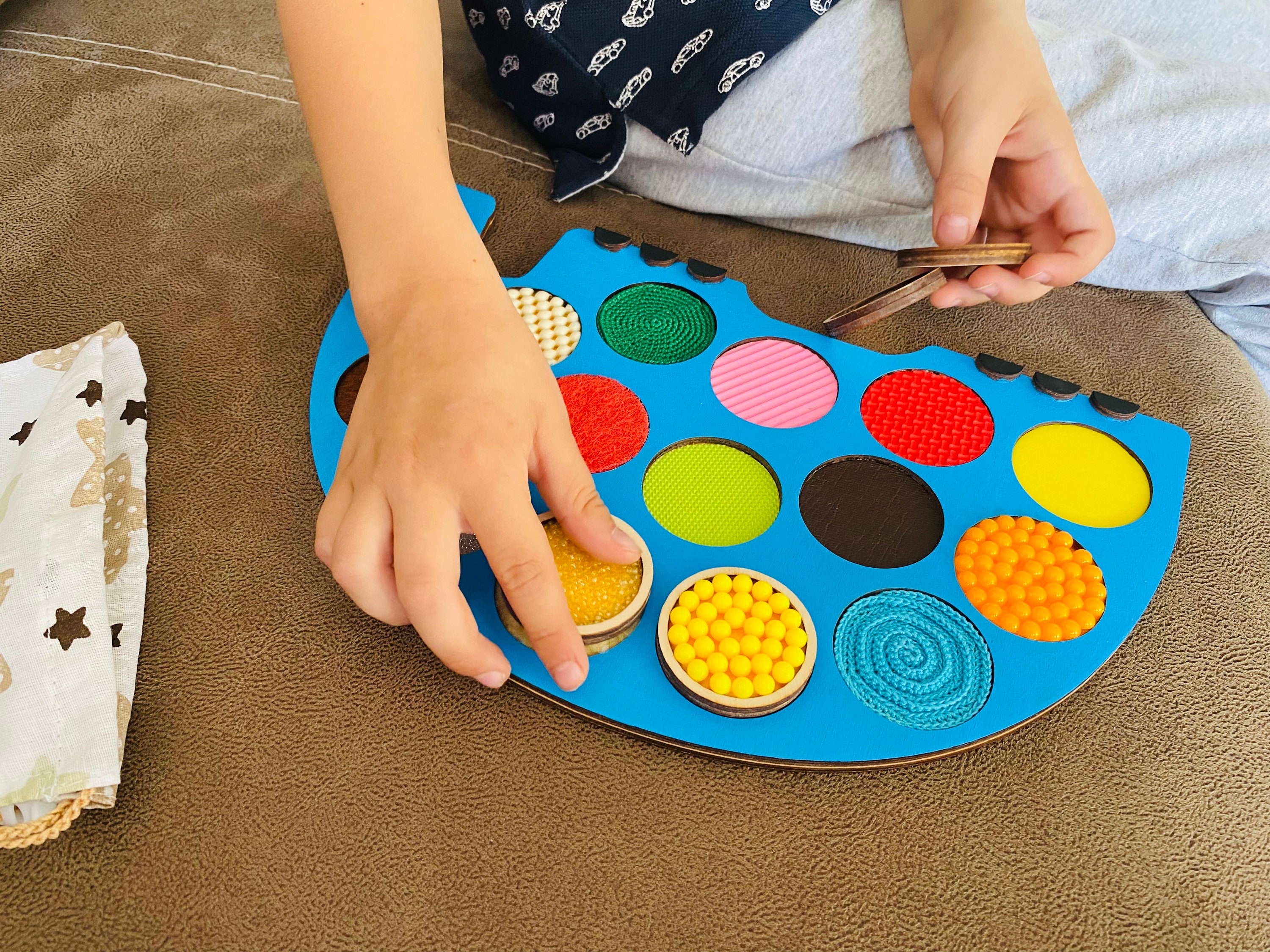 Sensory Board, Tactile Board Elephant, Toy Elephant, Montessori Toy ...
