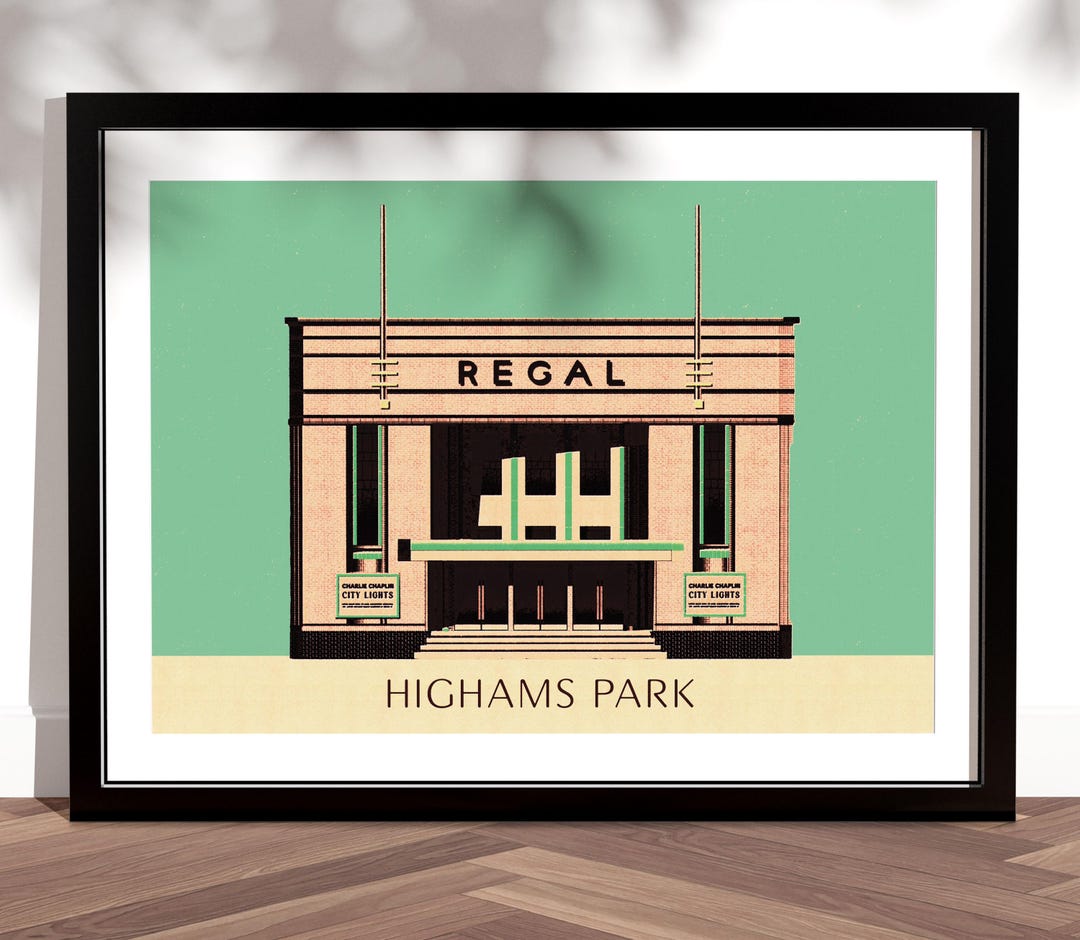 Art Deco Regal Cinema Print – Highams Park London | A3 A4 Wall Art ...