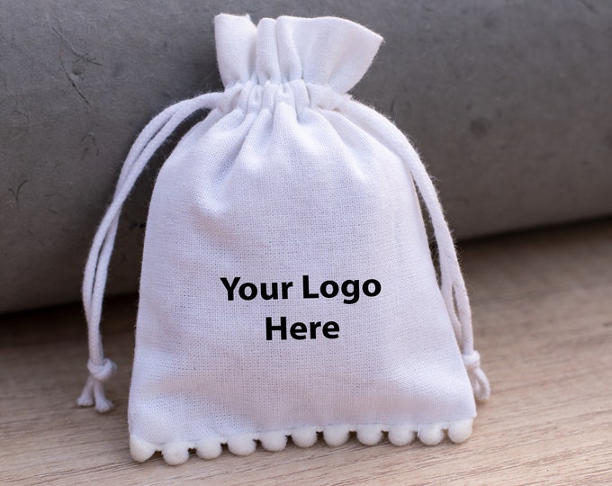 50 Personalized With Your Logo Bag Custom Drawstring Bags Jewelry Bags ...