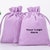 100 Light Purple Custom Cotton Bags With Logo, Wedding Favor Pouch With ...