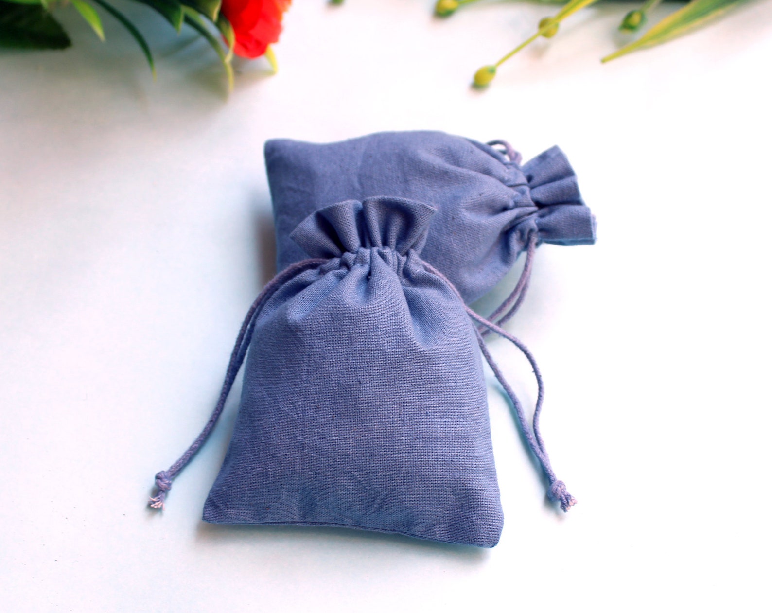 100 Cotton Drawstring Bag Personalized Logo Wedding Favor | Etsy