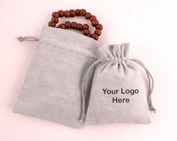 100 Light Grey Custom Jewelry Packaging Pouch Gift Favor Bags | Etsy