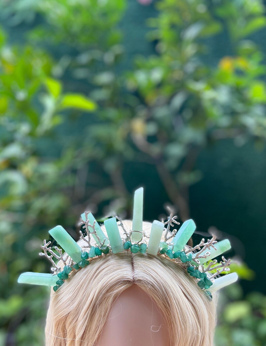 Auroras of Aventurine Forest Tiara Crown Fairy Goddess Wiccan Jewelry ...