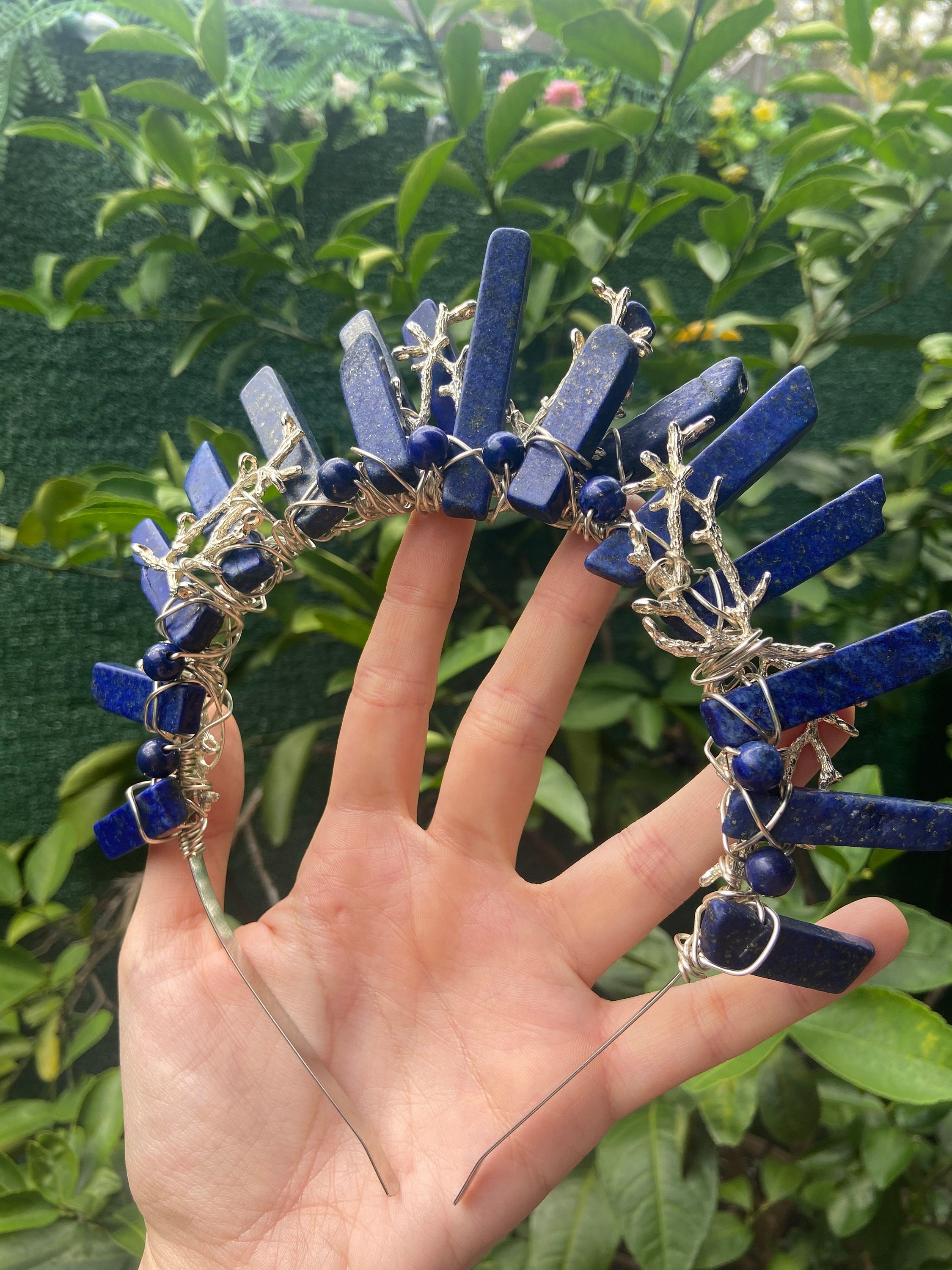Lagoons of Lapis Lazuli Tiara Crown Fairy Renaissance - Etsy