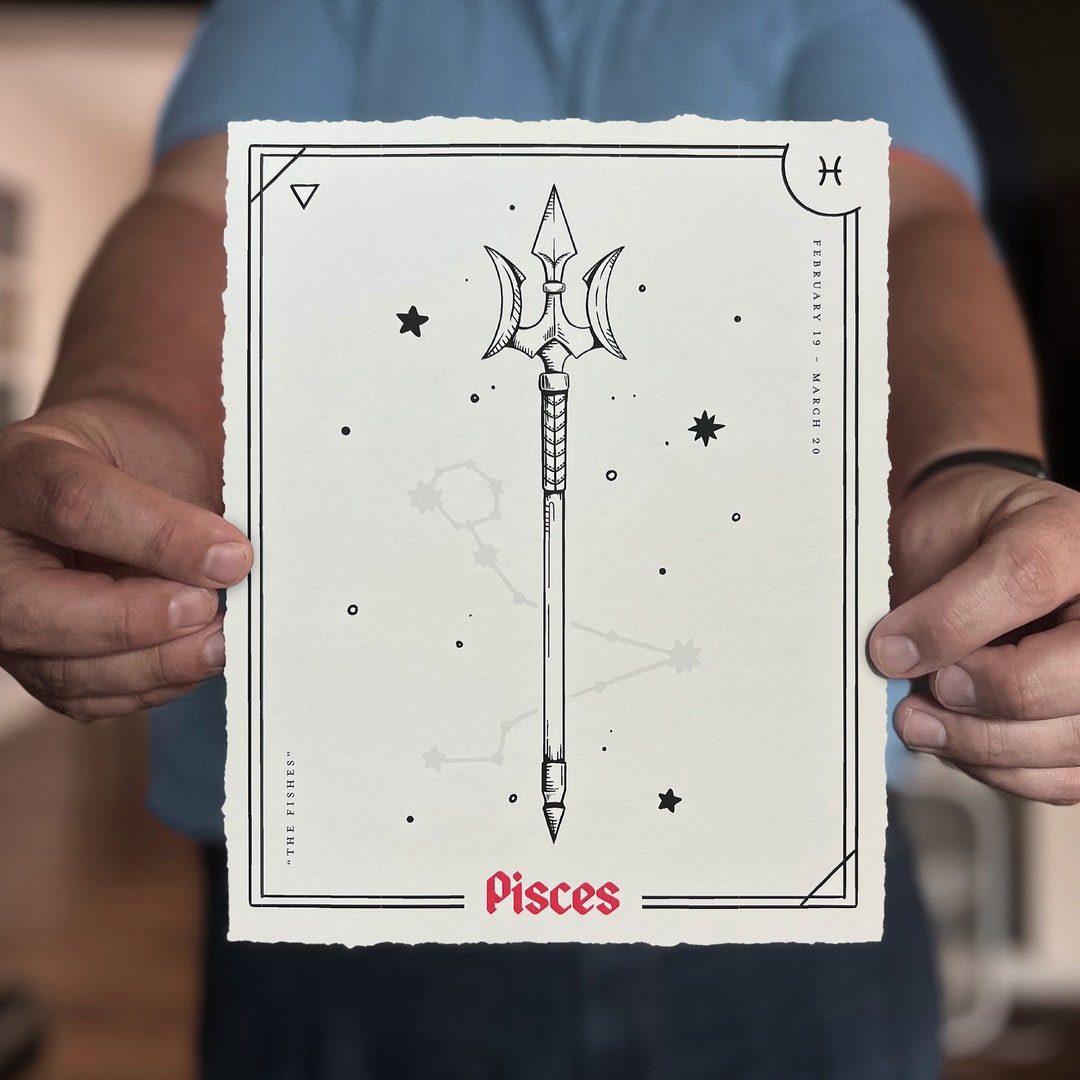 Pisces Weapons Zodiac Art Print - Etsy