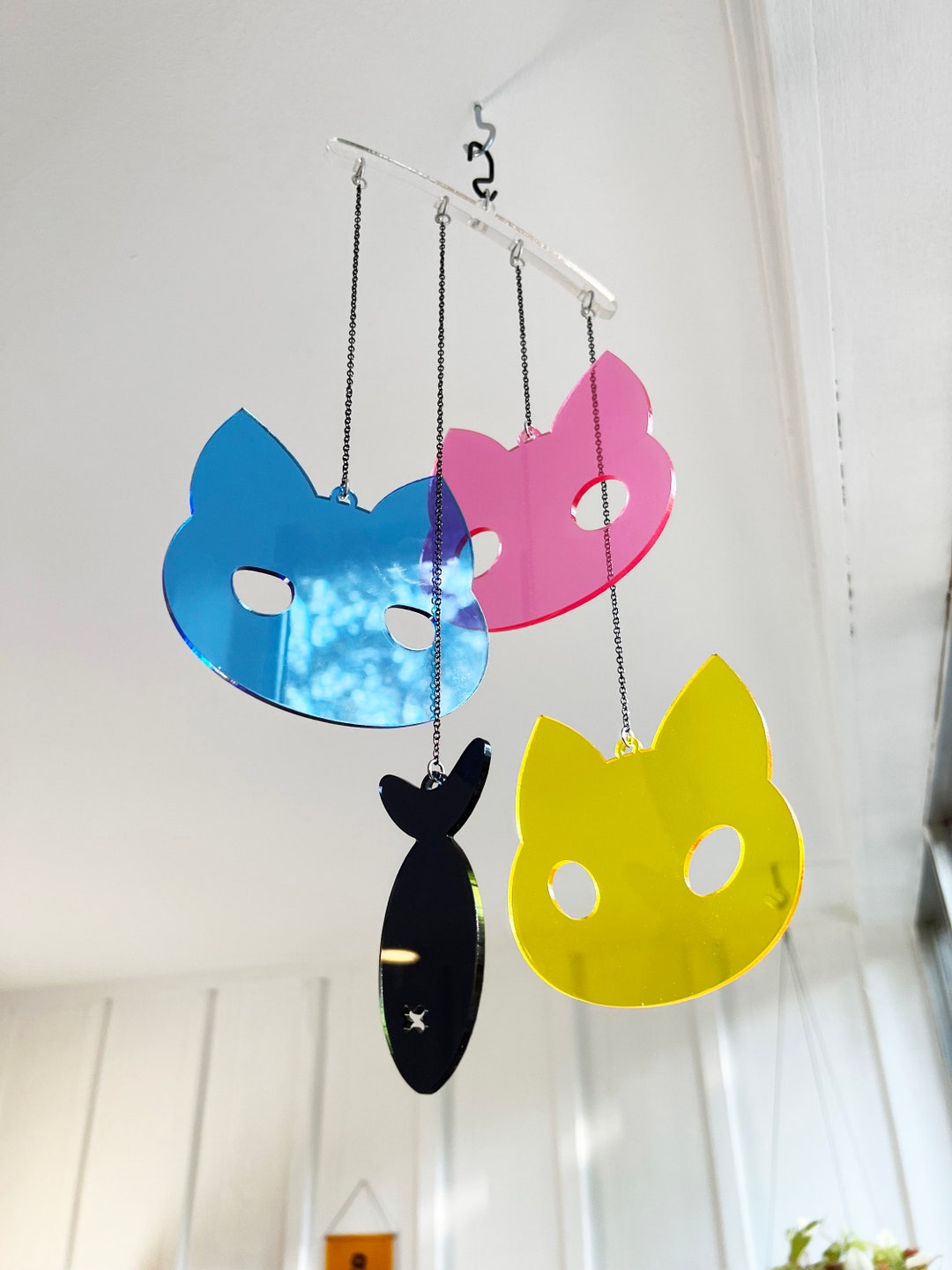 Cmykitties Hanging Cat Acrylic Sun Catcher - Etsy