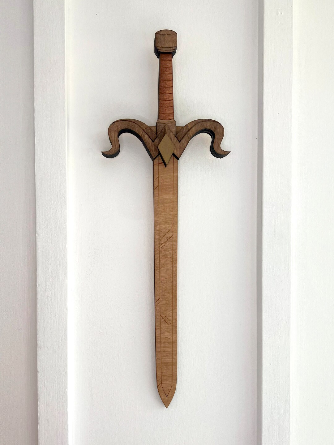 Wooden Sword Wall Art Decor - Etsy