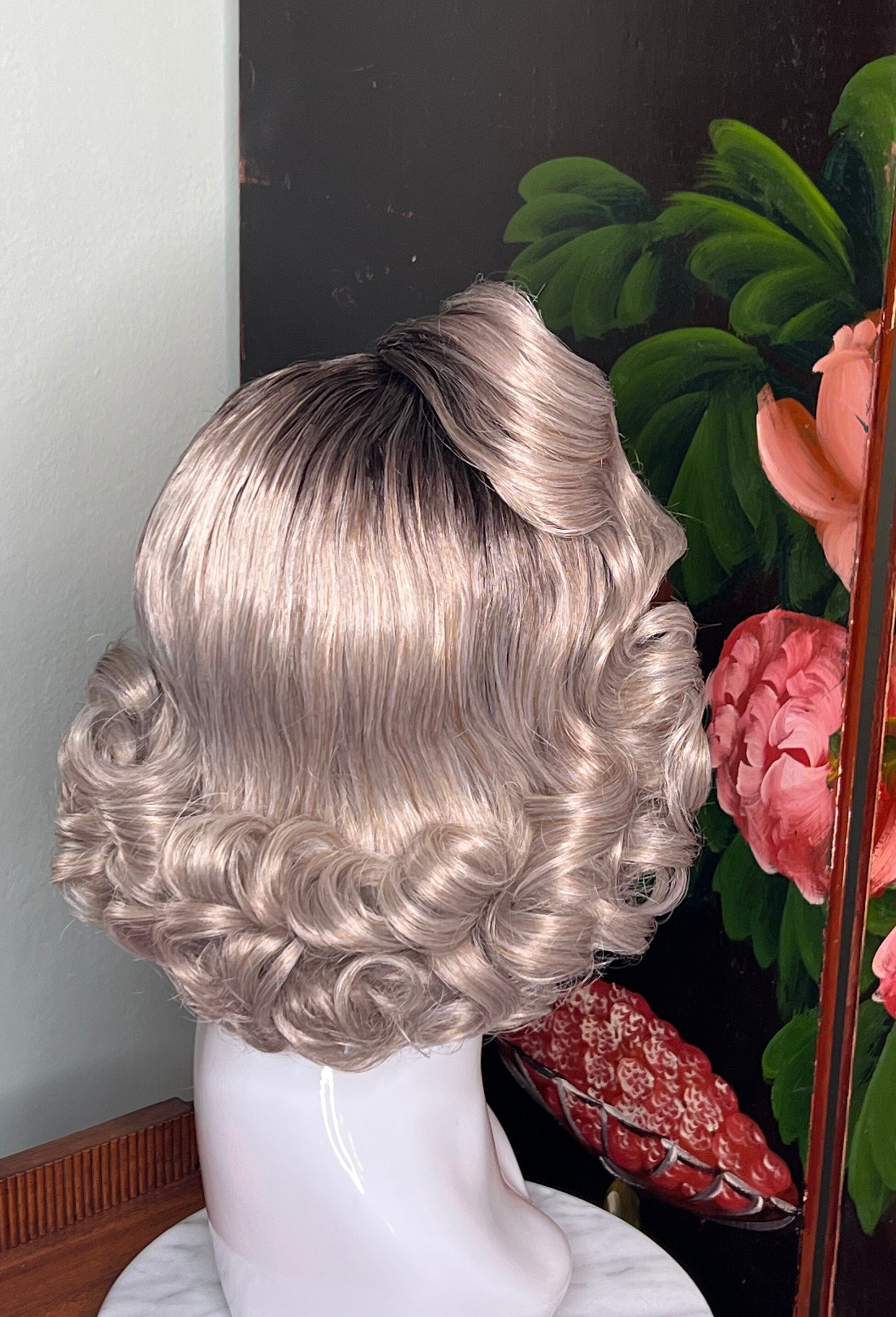 MADE TO ORDER Vintage Wig, Burlesque Inspired, 1950s, Ash Blonde With ...